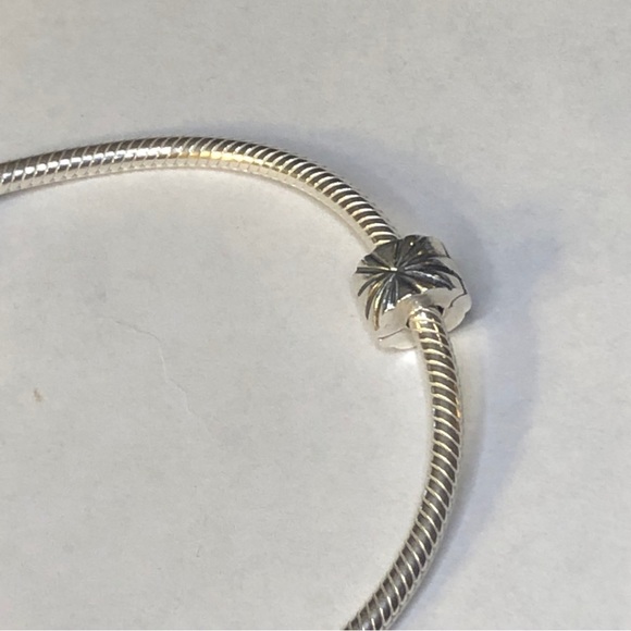 Pandora | Jewelry | Pandora Sterling Silver Bracelet With Pandora Clips ...